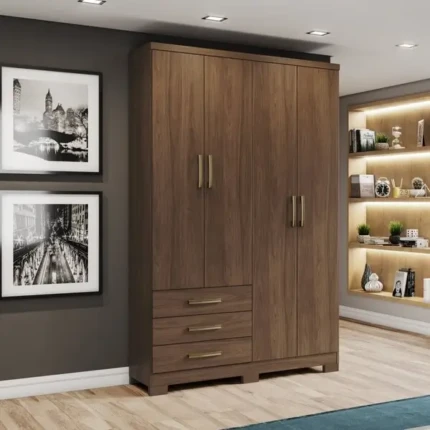 Roupeiro 1,21m 4 Portas Caju (5809) - Bella Casa de Realeza PR