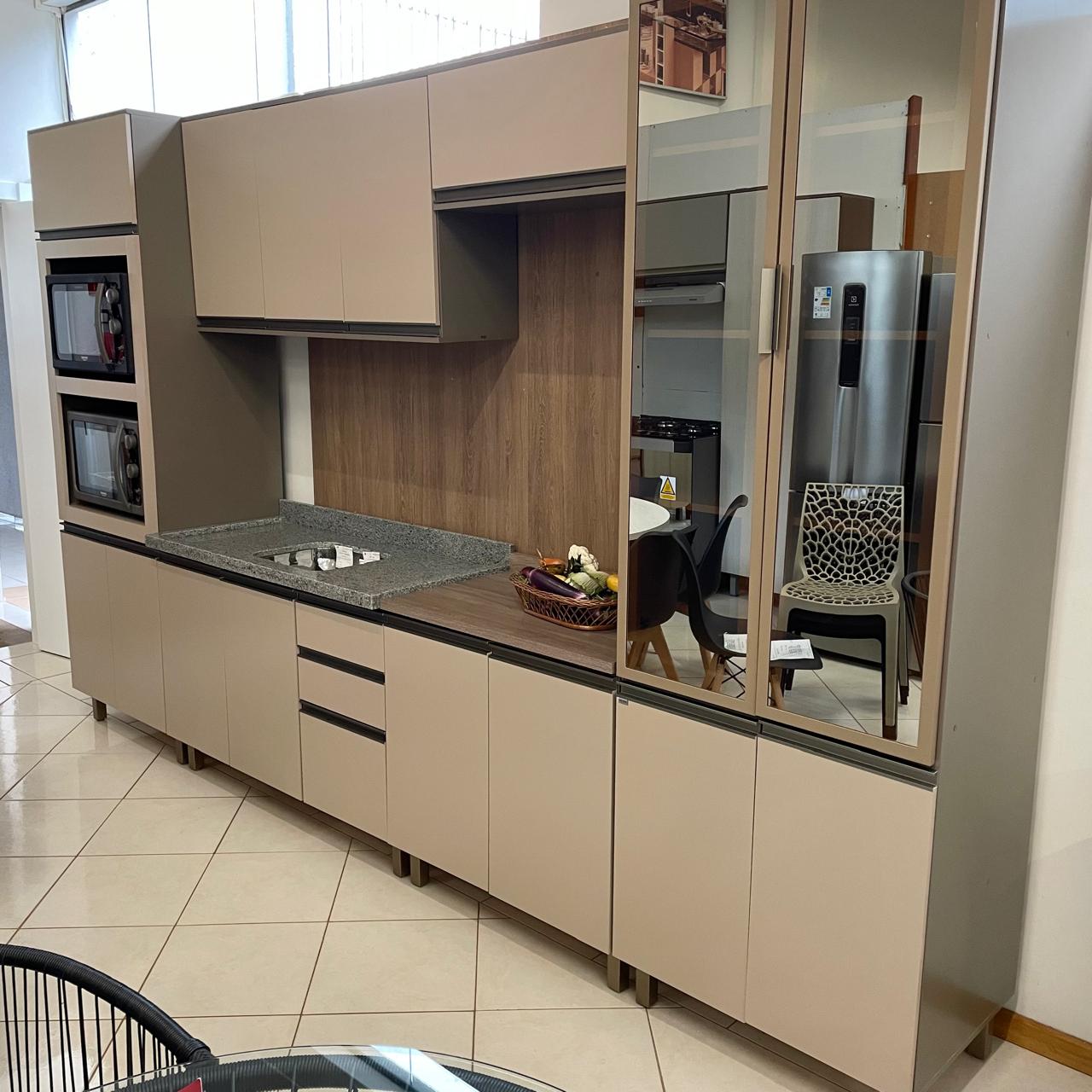 Cozinha 3,44m Modulada 100% MDF Connect (5973) - Bella Casa de Realeza PR